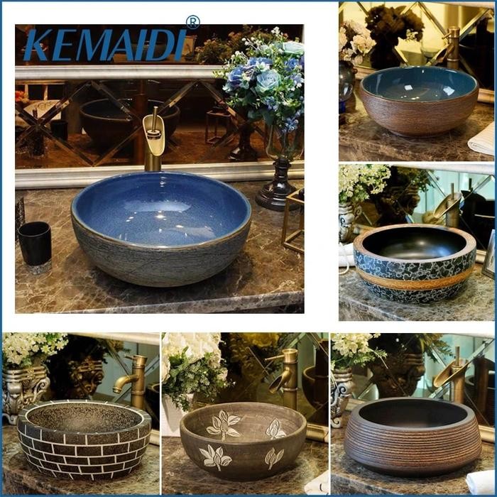 Jual KEMAIDI 23 pcs China Handmade Lavabo Washbasin Art wash basin ...