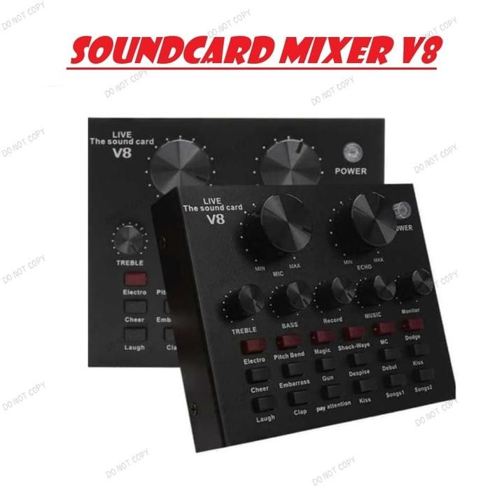 Jual Sound Card V8 Mixer External Soundcard V8 Usb Audio Live Broadcast ...