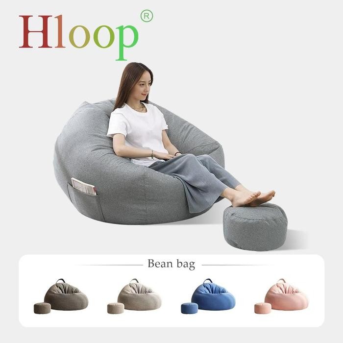 Jual HLOOP RoundComfy 2IN1 Bean Bag Pumpkin - Sofa Malas - Sofa Ruang Tamu - Sofa Minimalis ...