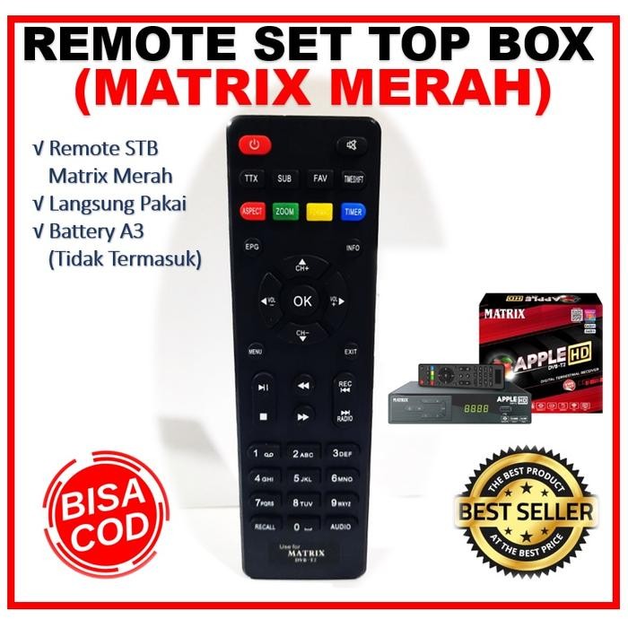 Jual New Remote Set Top Box Matrix - Apple Merah Remot STB | Shopee ...