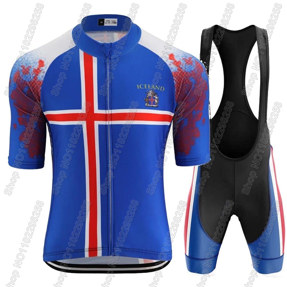 Jual Iceland Flag 2025 Cycling Jersey Set Summer Men Bicycle Clothing ...