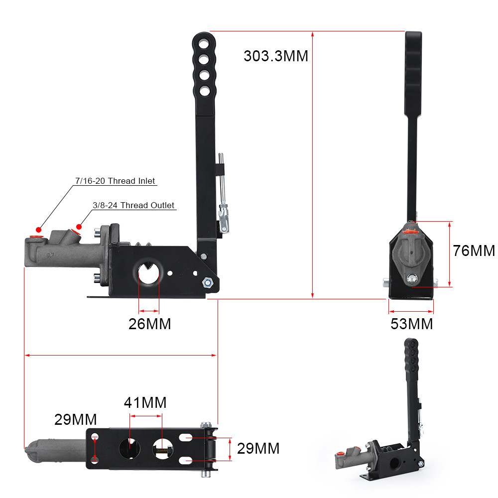 Jual Vr - Universal Hydraulic Drift E-Brake Racing Hydraulic Handbrake ...