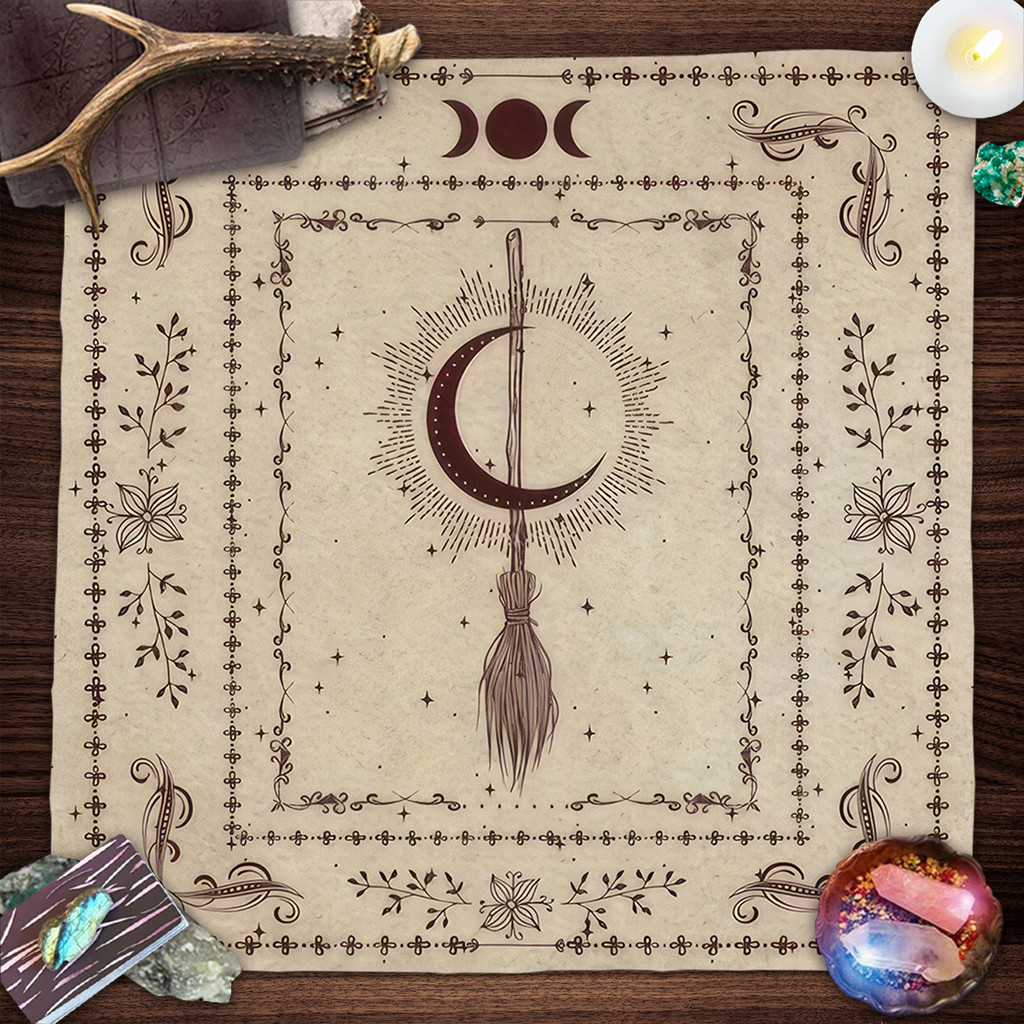 Jual Tarot Table Cloth Wicca Altar Cloths Triple Moon Tarot Card Table ...
