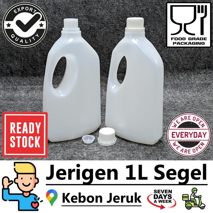 Jual (Allthebest) Jerigen 1L 1 Liter L Gagang Samping / Botol Softener ...