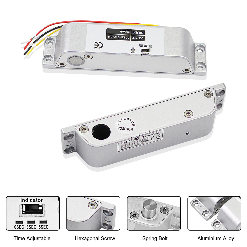 Jual Dc12V Fail Safe Nc Electric Drop Bolt Lock Access Control ...
