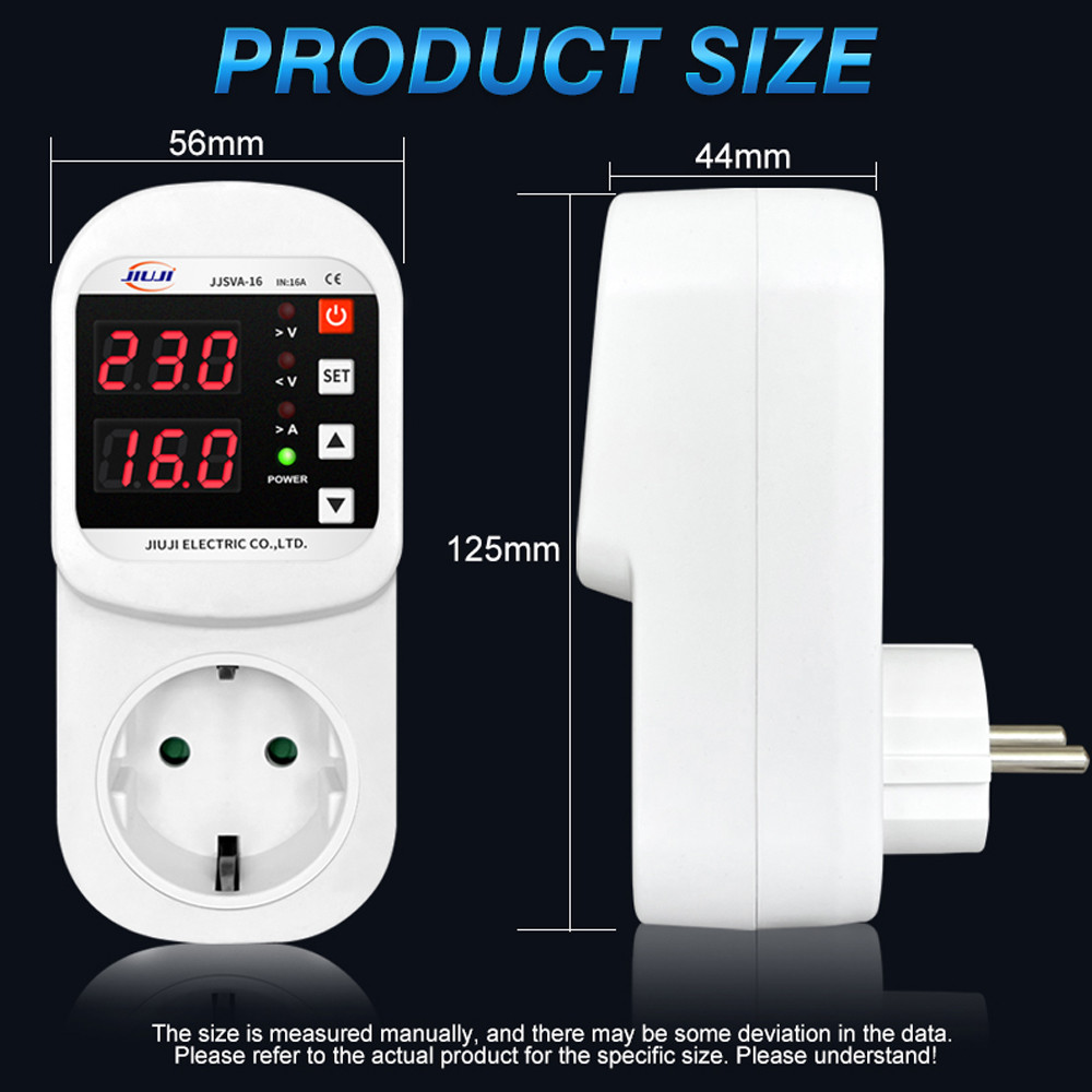 Jual Automatic Voltage And Current Protector Socket Led Display ...