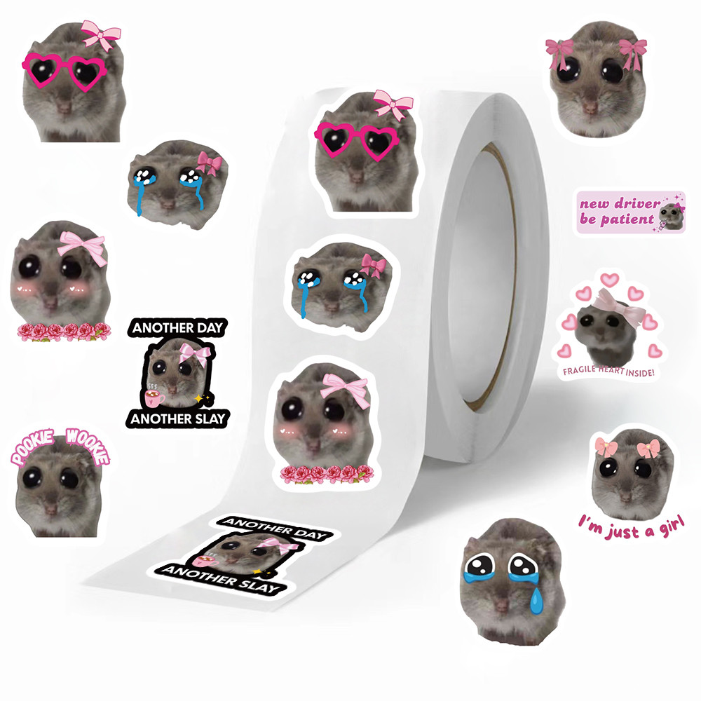 Jual 500Pcs Sad Hamster Monster Truck Stickers Roll Reward Encourage ...