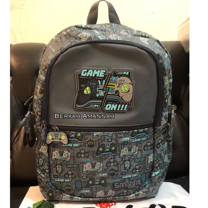 Jual Smiggle Epic Adventures Classic Attach Backpack Game On Grey ...