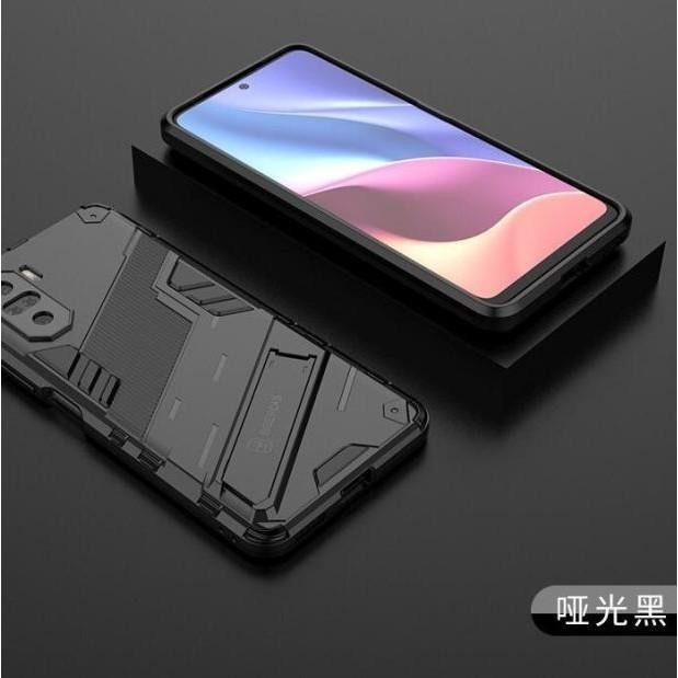 Jual [Expert] Case Poco F3 Kickstand Armor Bibercas Hybrid Anti Crack ...
