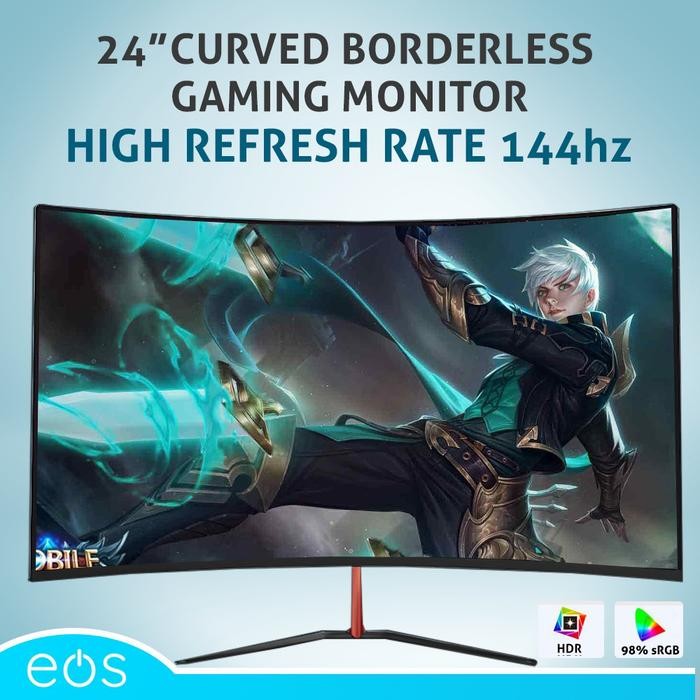 Jual Gaming monitor 24 32 inch Curved Borderless 144 Hz FHD 1920x1080 ...