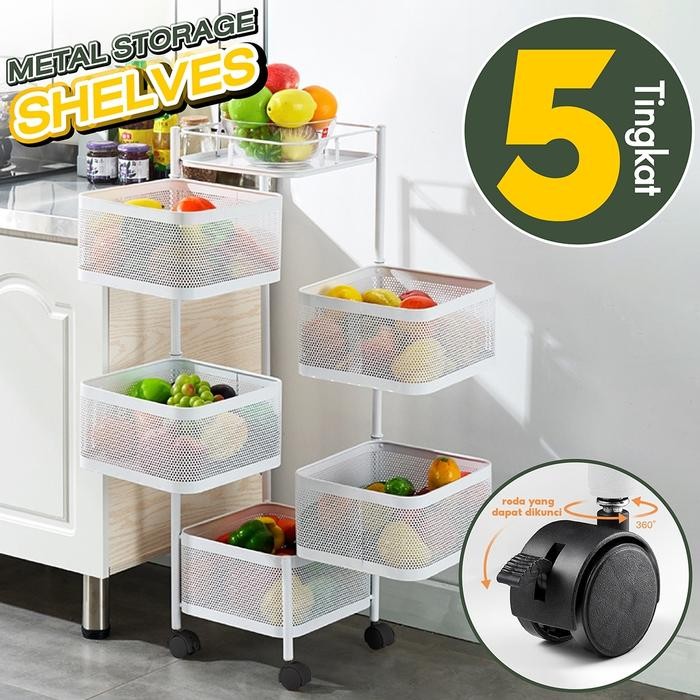 Jual BG SPORT Metal Storage Rak Susun Bertingkat Multifungsi Hitam ...