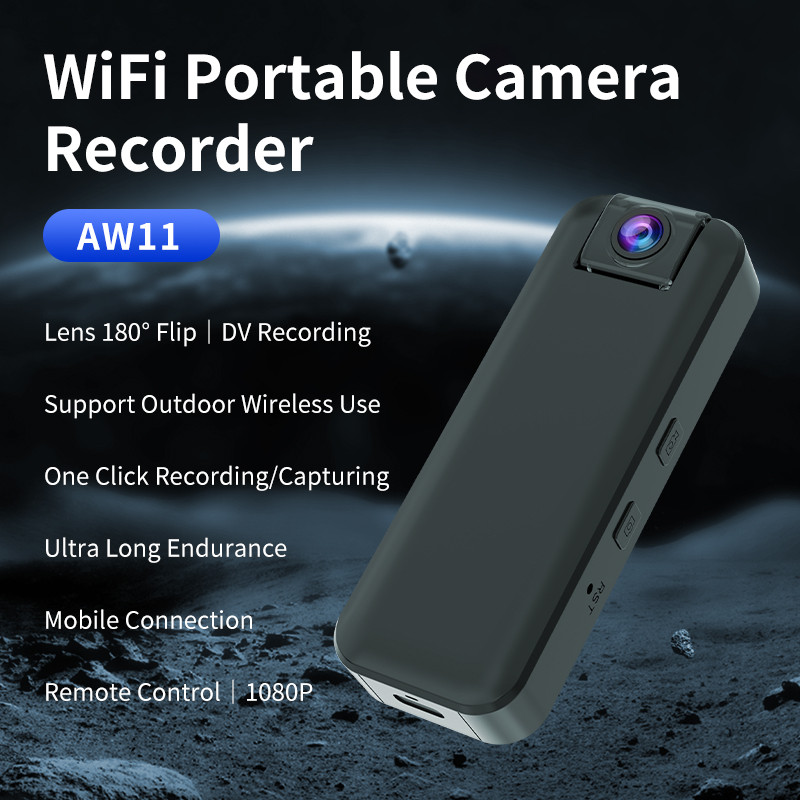 Jual Aw11 1080P Body Wifi Camera Police Recorder Bodycam Chest Camera ...