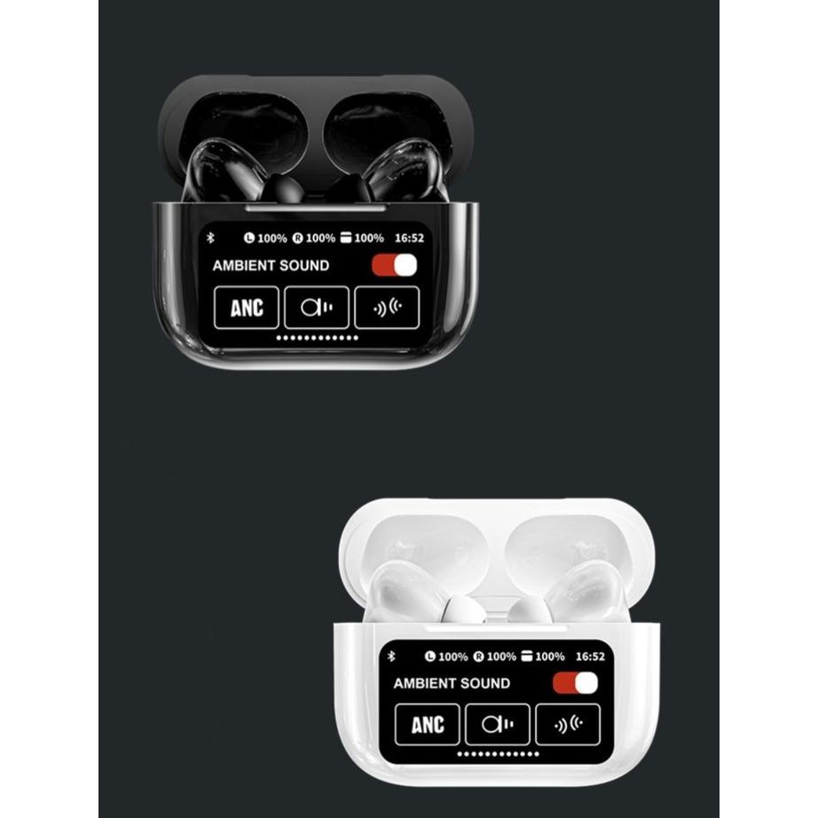 Jual AIRPODS PRO TWS A9-PRO WITH LCD TOUCH SCREEN ANC/ENC EARPHONE ...