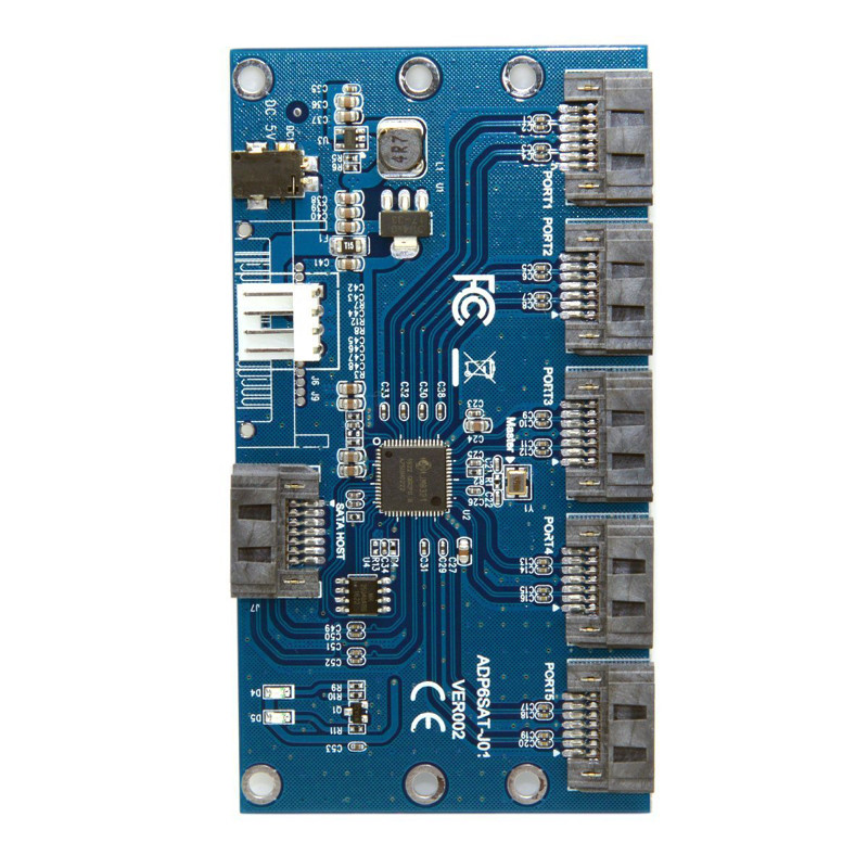 Jual 1 to 5 Port SATA Expansion Card SATA3.0 Controller Card ...