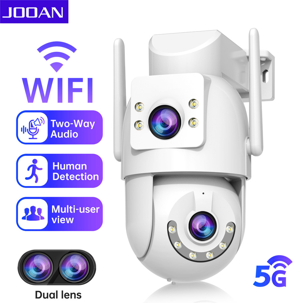 Jual JOOAN 4K HD 5G Wifi PTZ Camera Outdoor 4MP Dual Lens Dual Screen ...