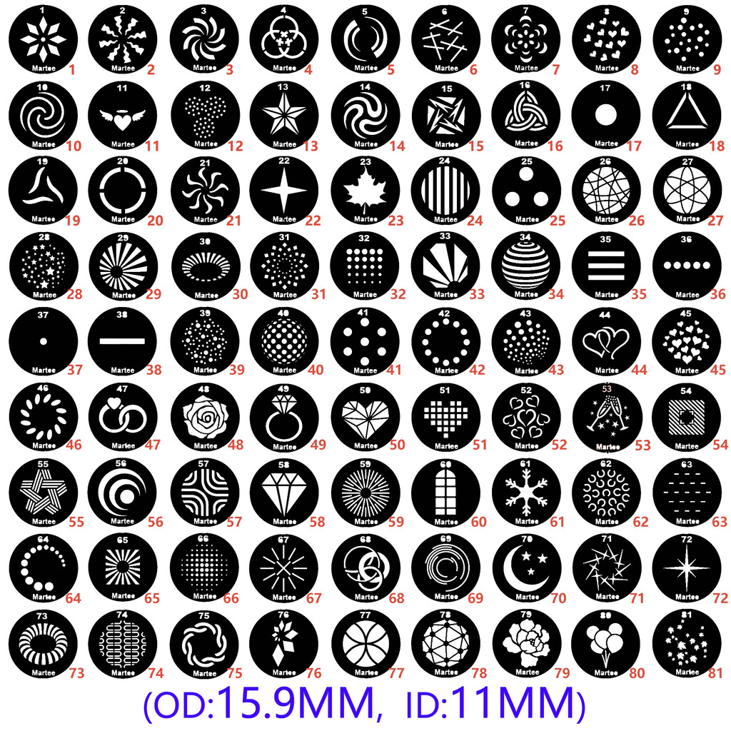 Jual OD 15.9mm LED Rotating Gobo Wheel Plus CTO Color Mixing XR 330/350 ...