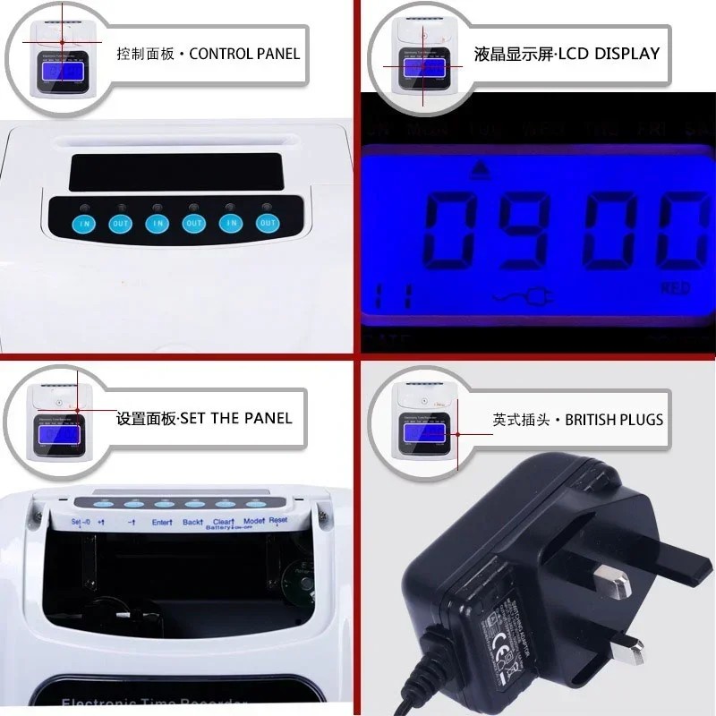 Jual New Upgrade Electronic Time Clocks English Electronic Attendance ...
