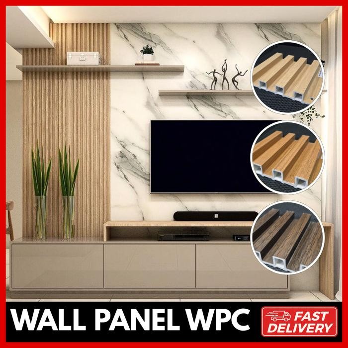 Jual Kisi Kisi Wallpanel PVC Wall Panel WPC Wood Panel, Tebal 2.4 cm ...