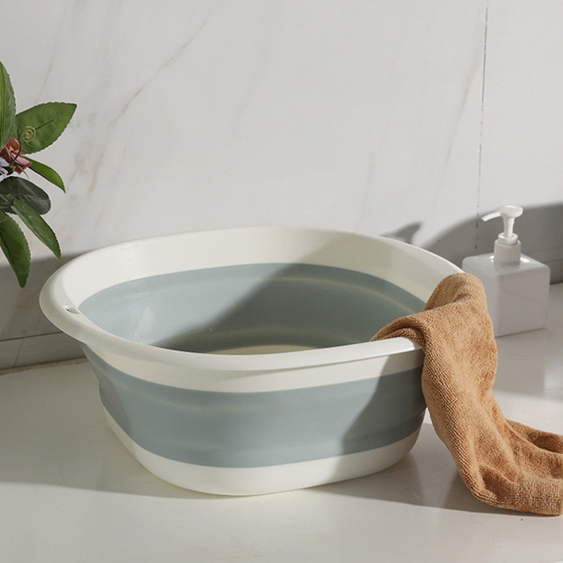 Jual Household Folding Wash Basin Portable Sink Foot Bucket Washbasin ...