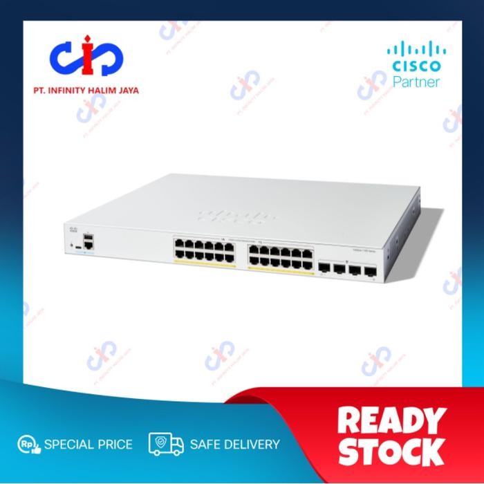Jual Cisco C1300-24FP-4G Managed Switch, Catalyst 1300 24-port GE, Full ...