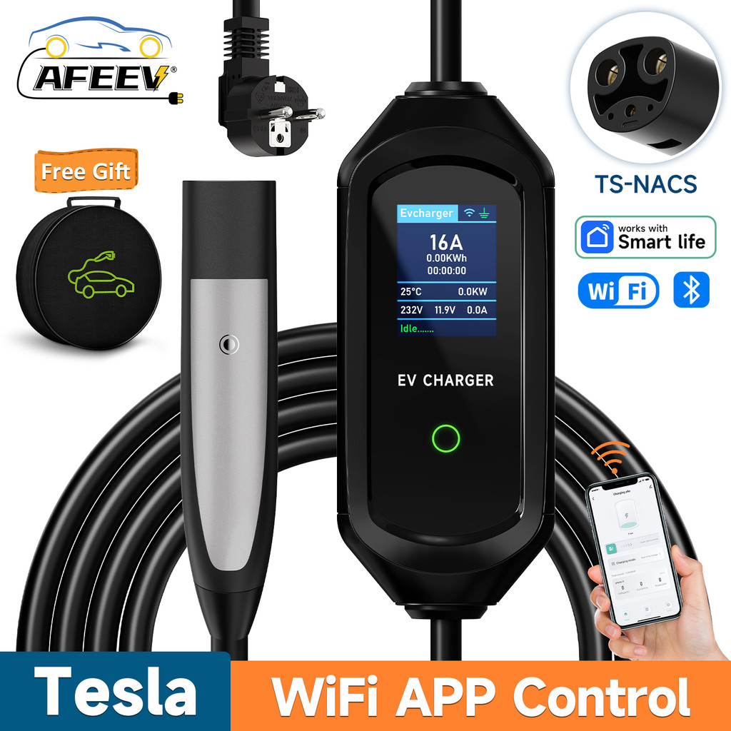 Jual AFEEV 3.5KW/7KW Portable EV Charger for Tesla Model 3/X/Y/S ...