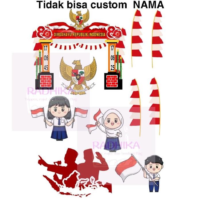 Jual Topper Agustusan gapura Kemerdekaan / 17 Agustus / Merdeka ...