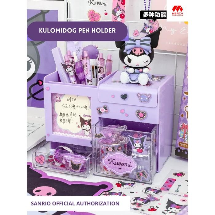 Jual Mercy Sanrio Kuromi Pen Holder Kotak Penyimpan Alat Tulis ...