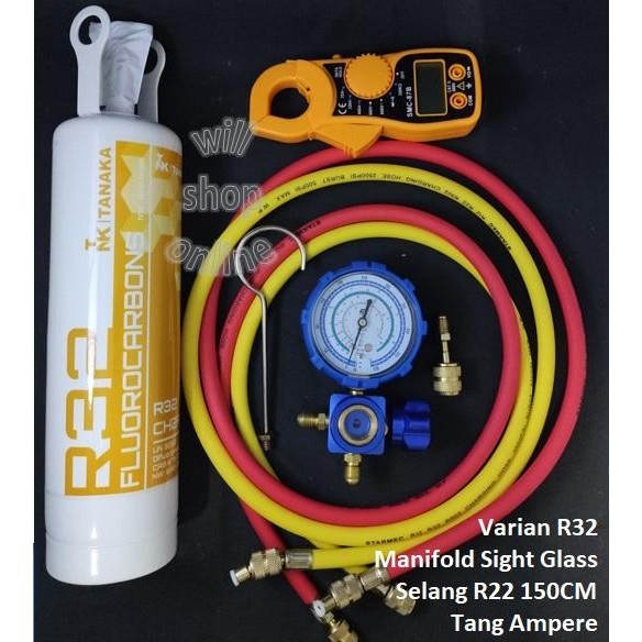 Jual PAKET ALAT PENGISIAN PREON AC RUMAH R32 MURAH SIGHT GLASS+ TANG ...