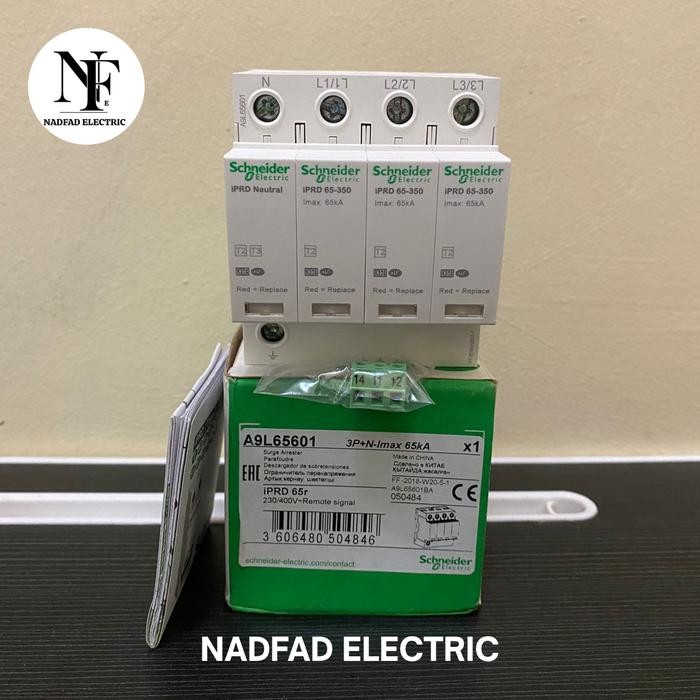 Jual [ A9L65601 ] Surge Arrester Schneider iPRD65 65kA 3P+N ORIGINAL ...