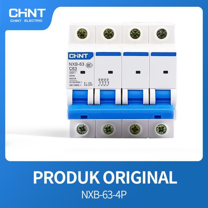Jual MCB Chint NXB 4P 6kA (1A 2A 4A 50A 63A) - 1A Terlaris | Shopee ...