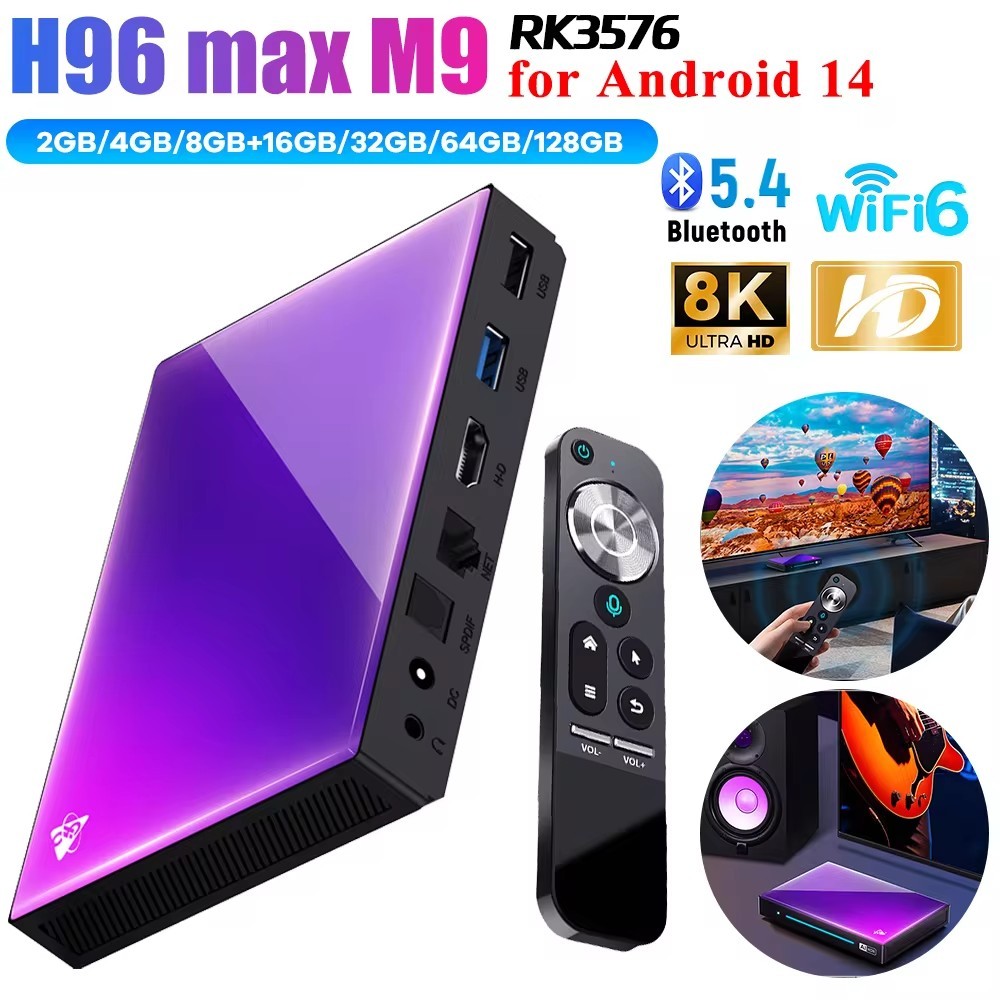 Jual NEW H96 MAX M9 Smart TV Box Android 14 RK3576 8-Core 5G WiFi6 ...