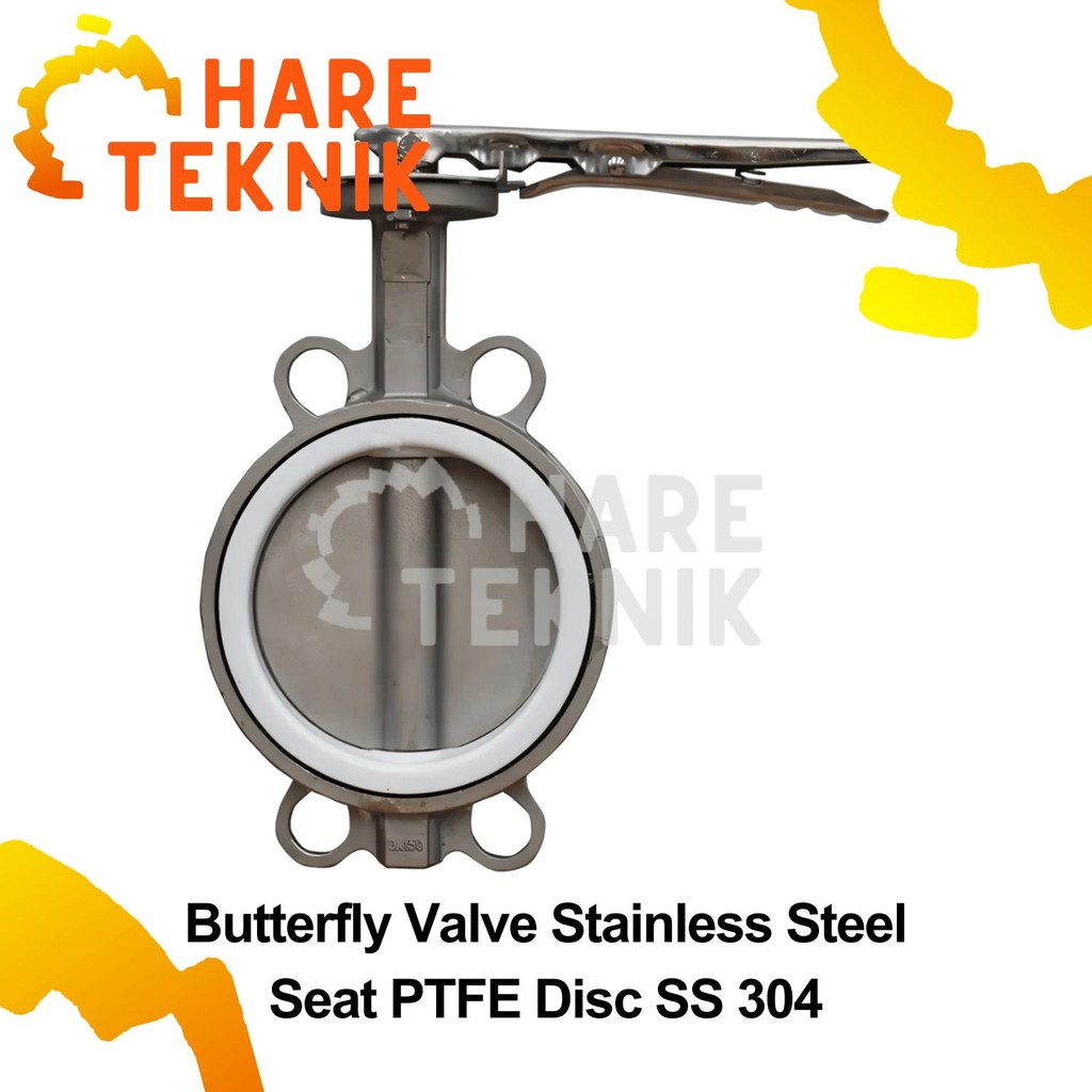 Jual 4" Butterfly Valve Stainless Steel Seat PTFE Disc SS 304 Size 4 ...