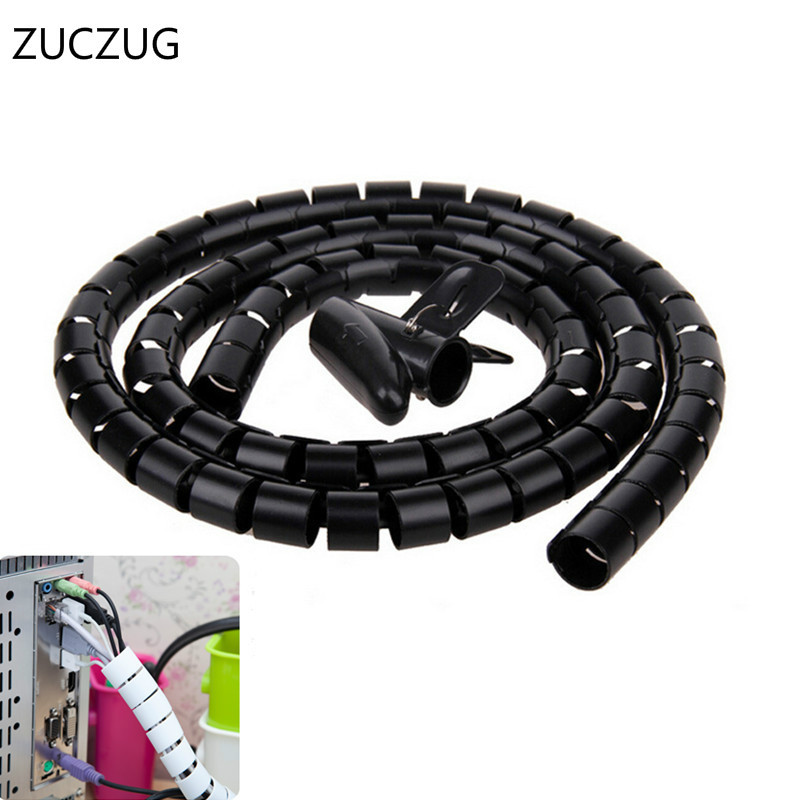 Jual ZUCZUG NEW 1M/3.2ft Flexible Spiral Tube Cable Organizer Wire Wrap ...
