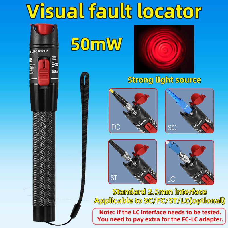 Jual 50mW Visual Fault Locator Fiber Optic Cable Tester SC/FC/ST 2.5mm ...