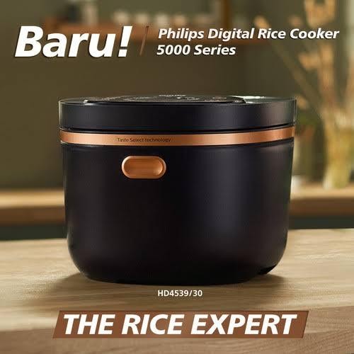 Jual Rice Cooker Digital Hd 4539/30 Hd4539 Hitam 5000 Series | Shopee ...