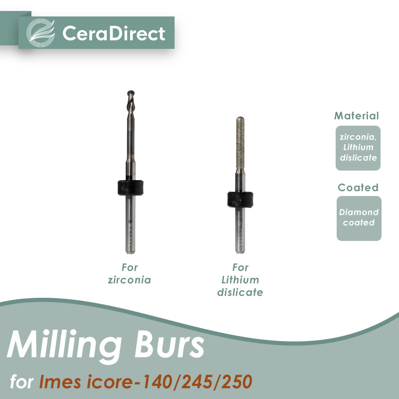 Jual Milling Burs for Imes icore-140/245/250 Milling Machine (2Pieces ...