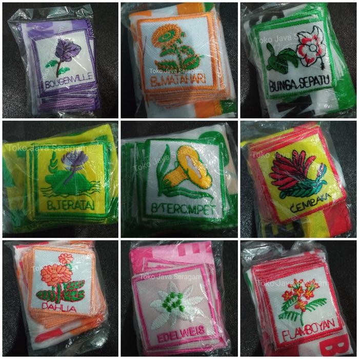 Jual Bet 1 Set Tanda Regu & Bendera Bunga Pramuka Putri Penggalang ...
