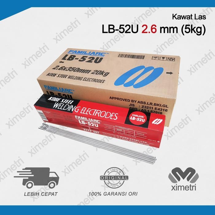 Jual KAWAT LAS LB 52U 2.6 MM KOBE STEEL ( 5KG ) / LAS KOBELCO LB52U 2,6 ...