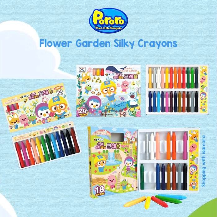 Jual Pororo Flower Garden Silky Crayons / Crayon | Shopee Indonesia