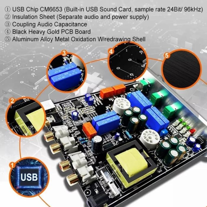 Jual Ready FX-AUDIO Tube-06 Vacuum Pre-Amplifier HiFi Audio Tube 6N3 ...