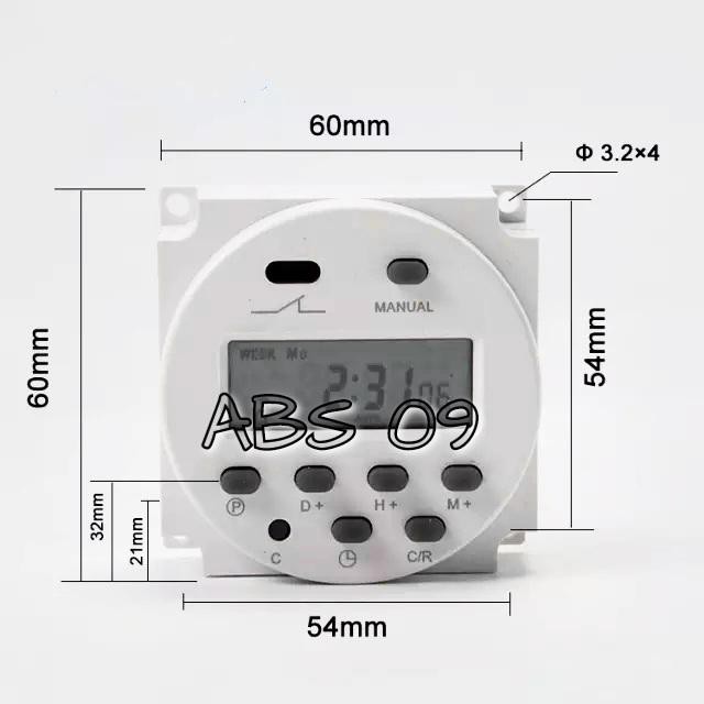 Jual Timer Digital saklar otomatis alat on off lampu listrik AC220v AC ...