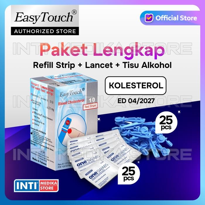 Jual Pilihan- Easytouch - Paket Refill Strip Tes Kolesterol Isi 10 Pcs ...