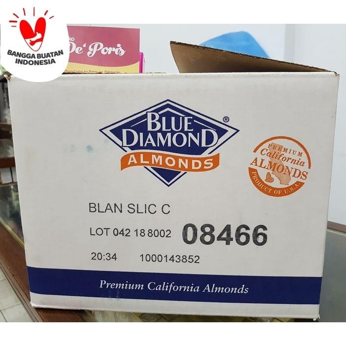 Jual ALMOND SLICE Blue Diamond repack 1kg | Shopee Indonesia