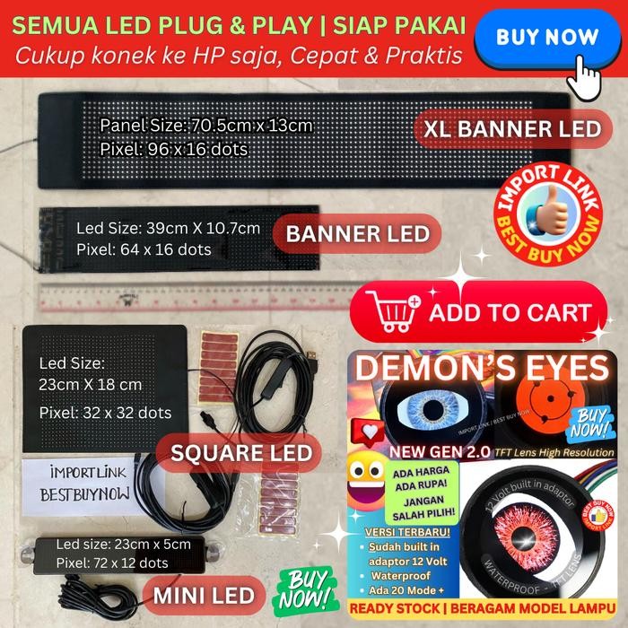 Jual LED Running Text papan teks berjalan image animasi USB PnP ...