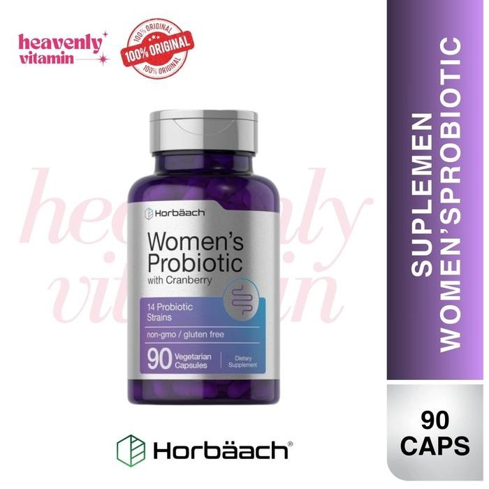 Jual Horbaach Women's Probiotic with Cranberry - 90 Capsules Non-GMO ...