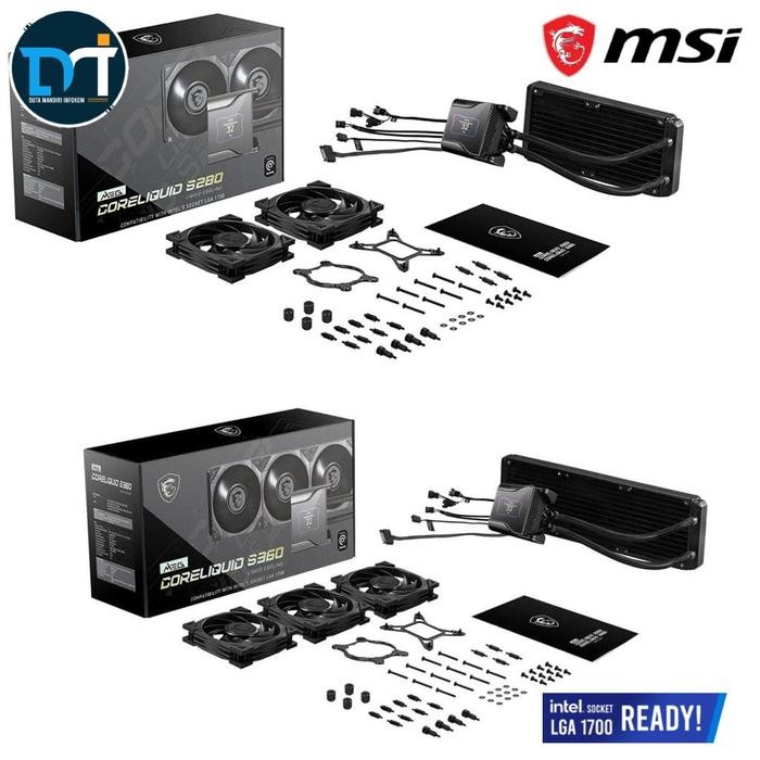 Jual MSI MEG CORELIQUID S280 S360 - AIO LIQUID WATER CPU COOLER WITH 2. ...