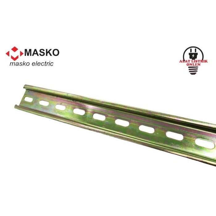 Jual Expert Din Rail MCB Besi1 Fungsi 1M Rel Dudukan MCB 1 Meter MASKO ...
