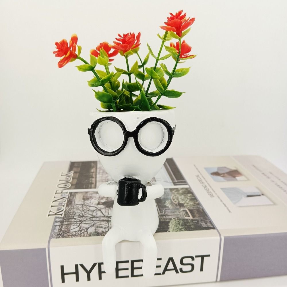 Jual Funny Resin Caraft Imitation Humanoid Vase Cartoon Unique Potted ...
