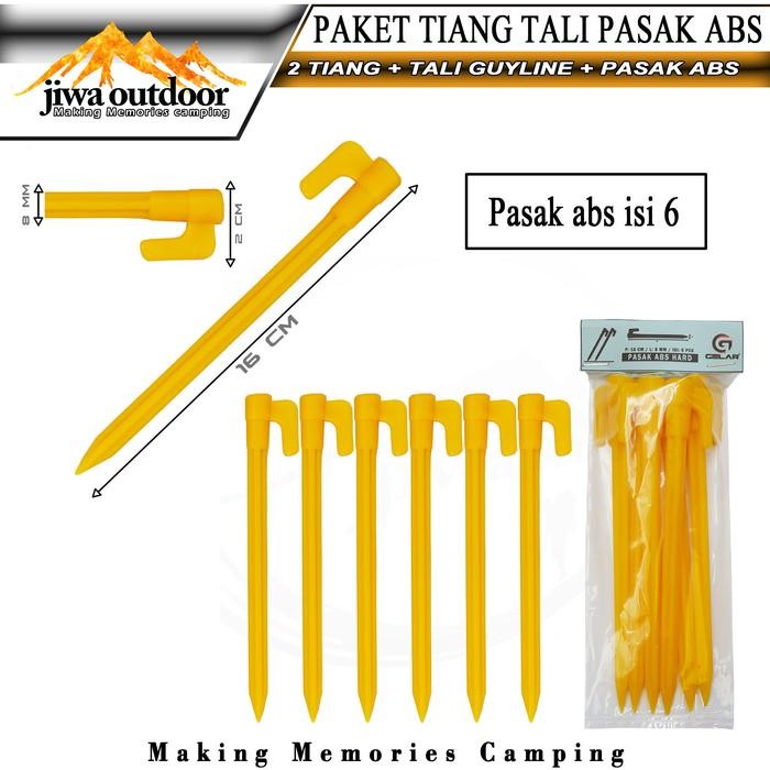 Jual Eiger - Paket Super Lengkap Tiang Flysheet Tali Guy Line Pasak Abs ...