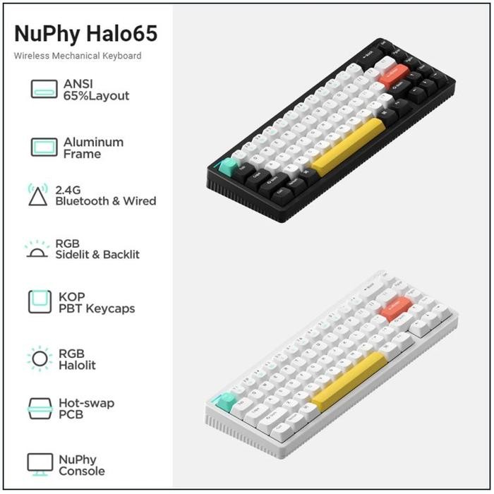 Jual Nuphy Halo65 Wireless Mechanical Keyboard | Shopee Indonesia